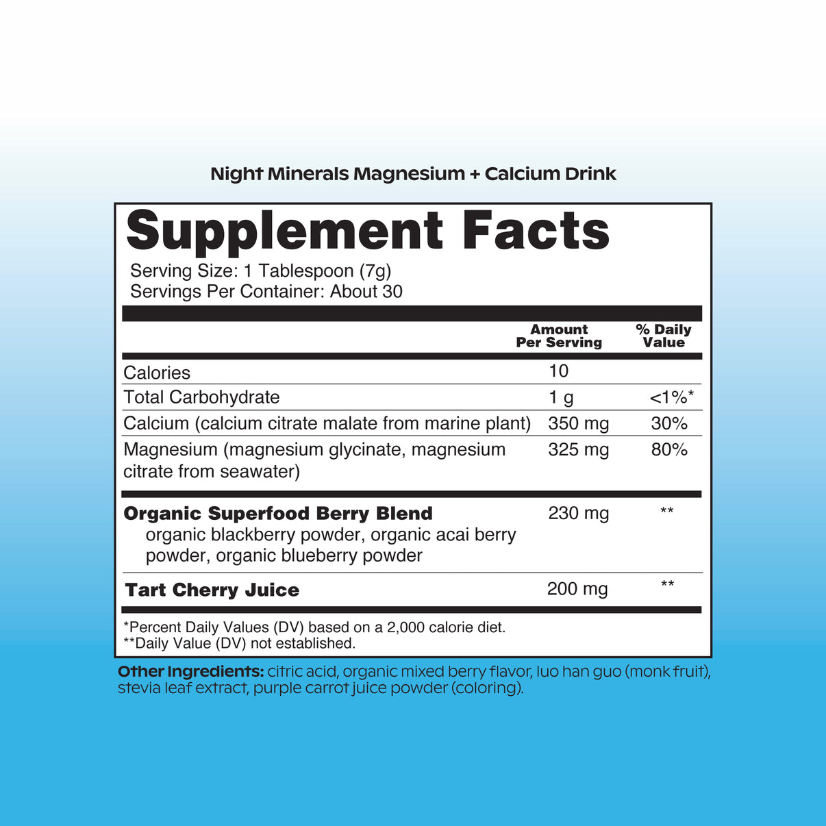 Nighttime Drink Mix with Magnesium Glycinate with Tart Cherry Juice ...